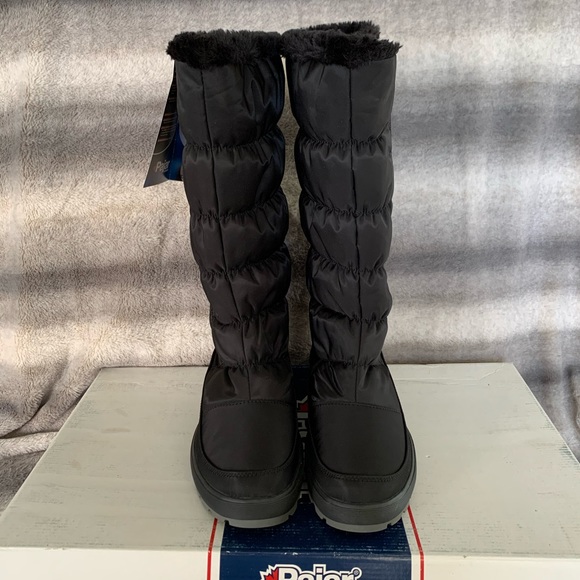 Pajar | Shoes | Pajar Womens June Boot Black Snow Boots 38 Or 4 | Poshmark